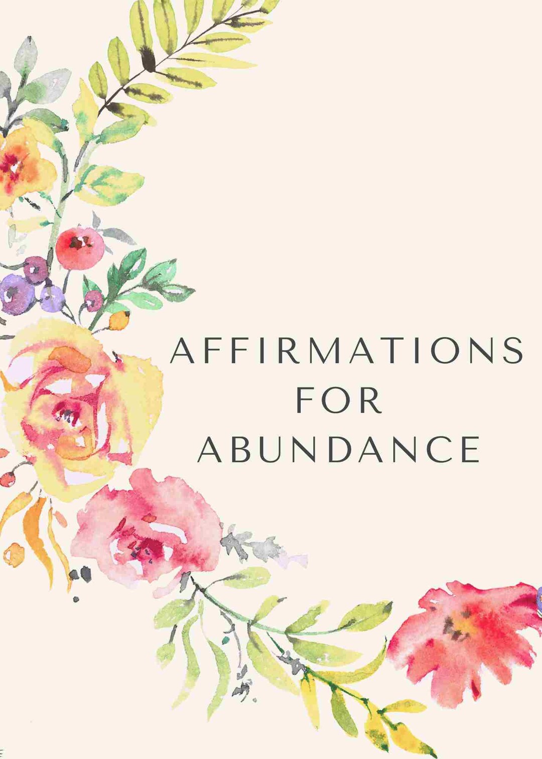 Floral Affirmation Cards - Etsy