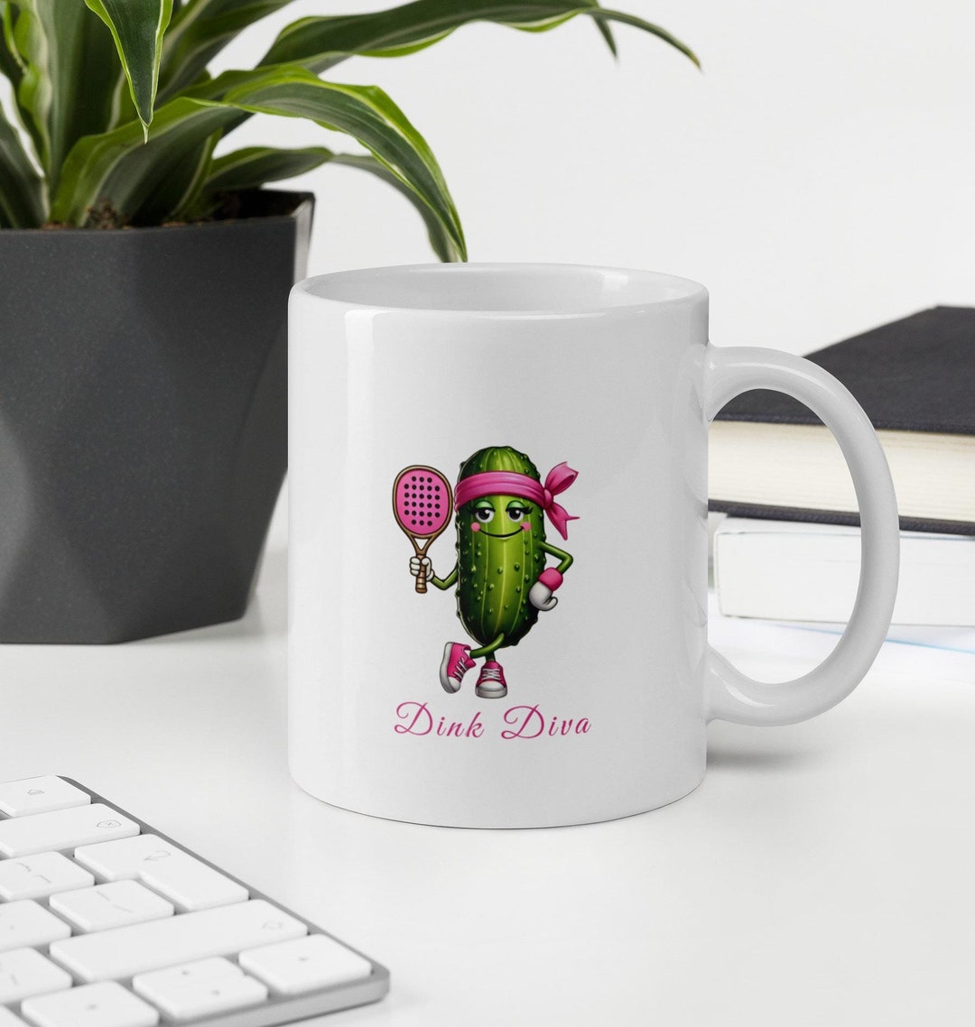 Pickleball Lover Dink Diva White Mug Perfect Funny Gift for Pickleball ...