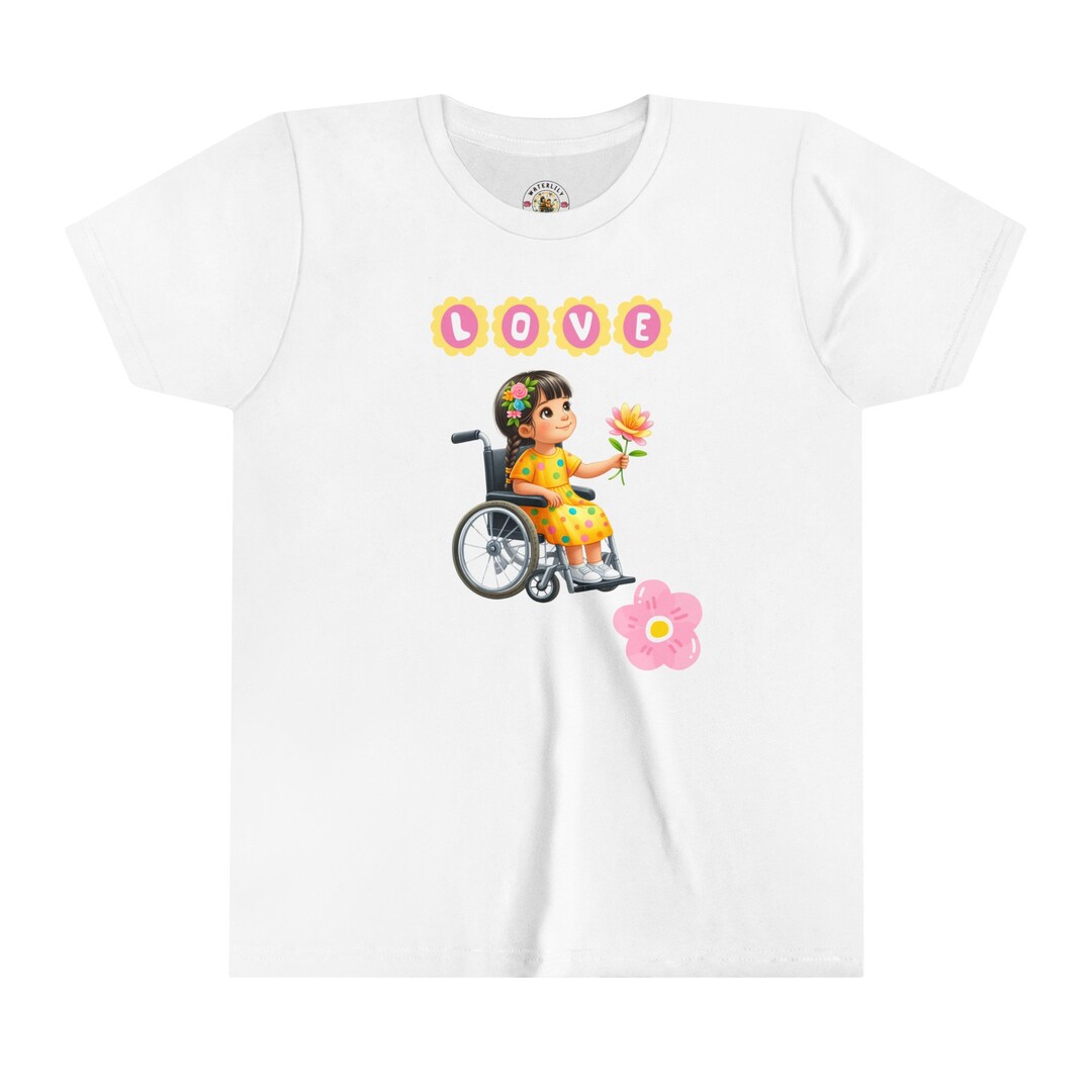 Teen Girl T-shirt Wheelchair Inclusion T-shirt Teen Love T-shirt Teen ...