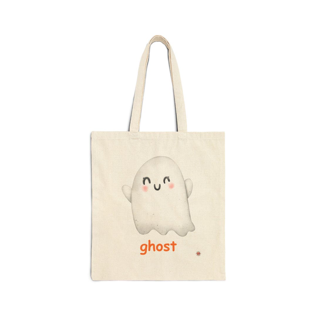 Halloween Tote Bag Cute Ghost Bag Toddler Candy Bag - Etsy