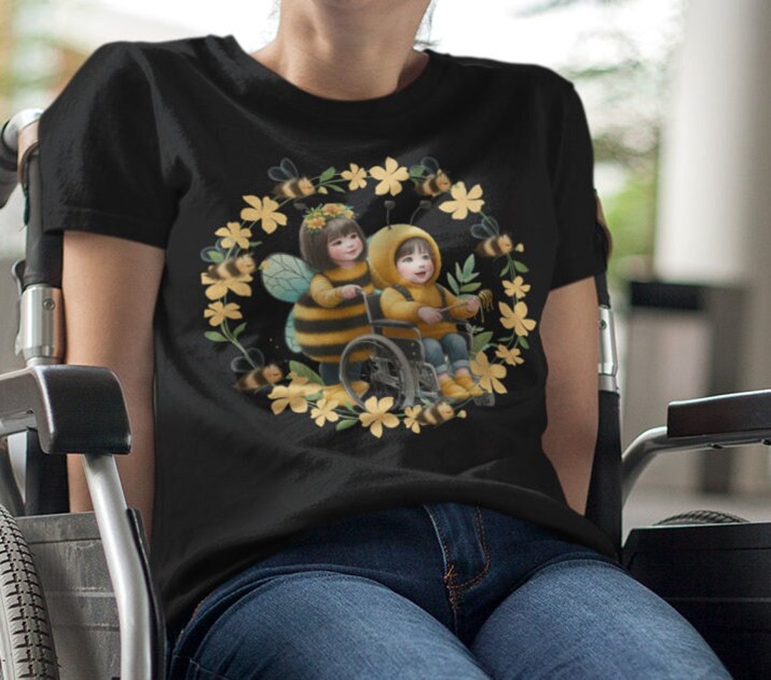Teen Girl T-shirt Wheelchair Inclusion T-shirt Teen Bumble Bees T-shirt ...