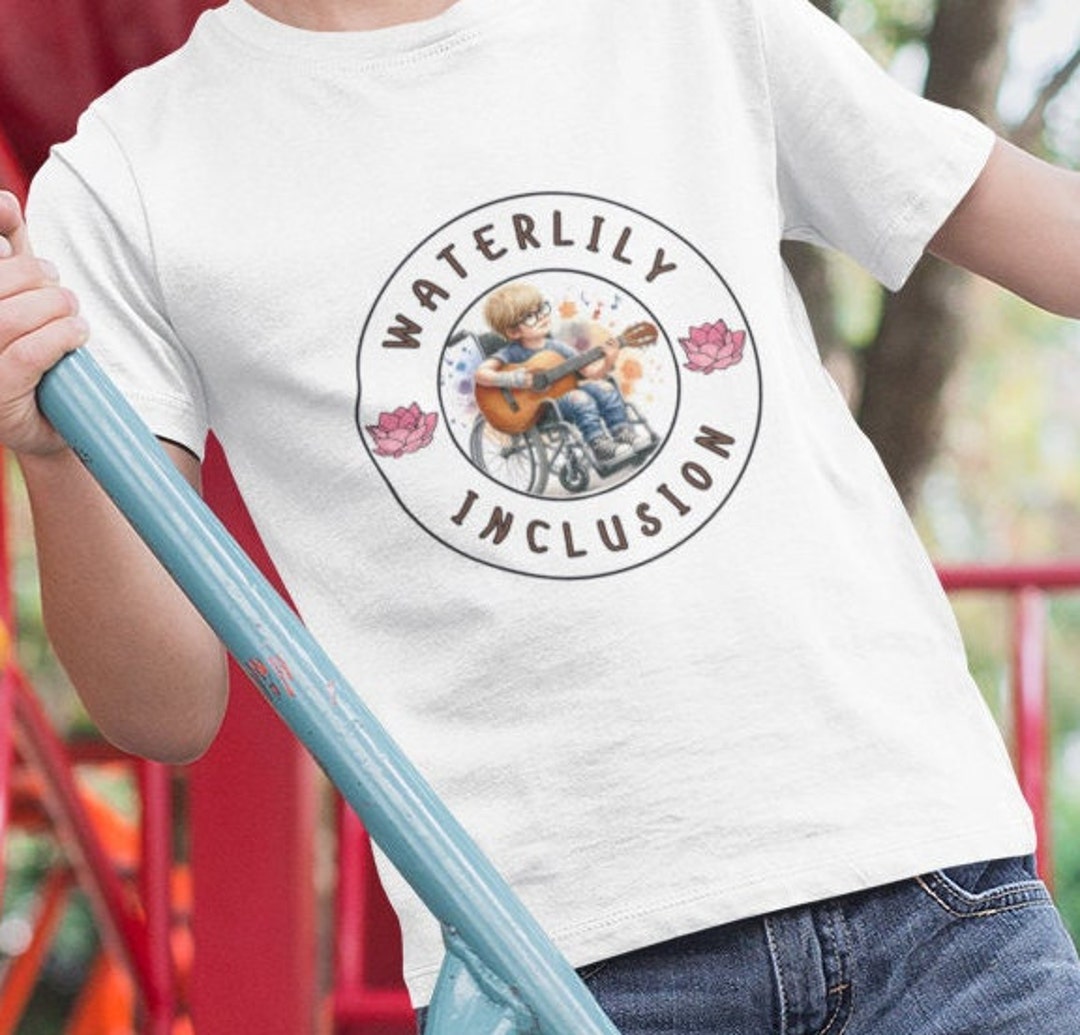 Teen Boy T-shirt Wheelchair Inclusion T-shirt Waterlily Inclusion T ...