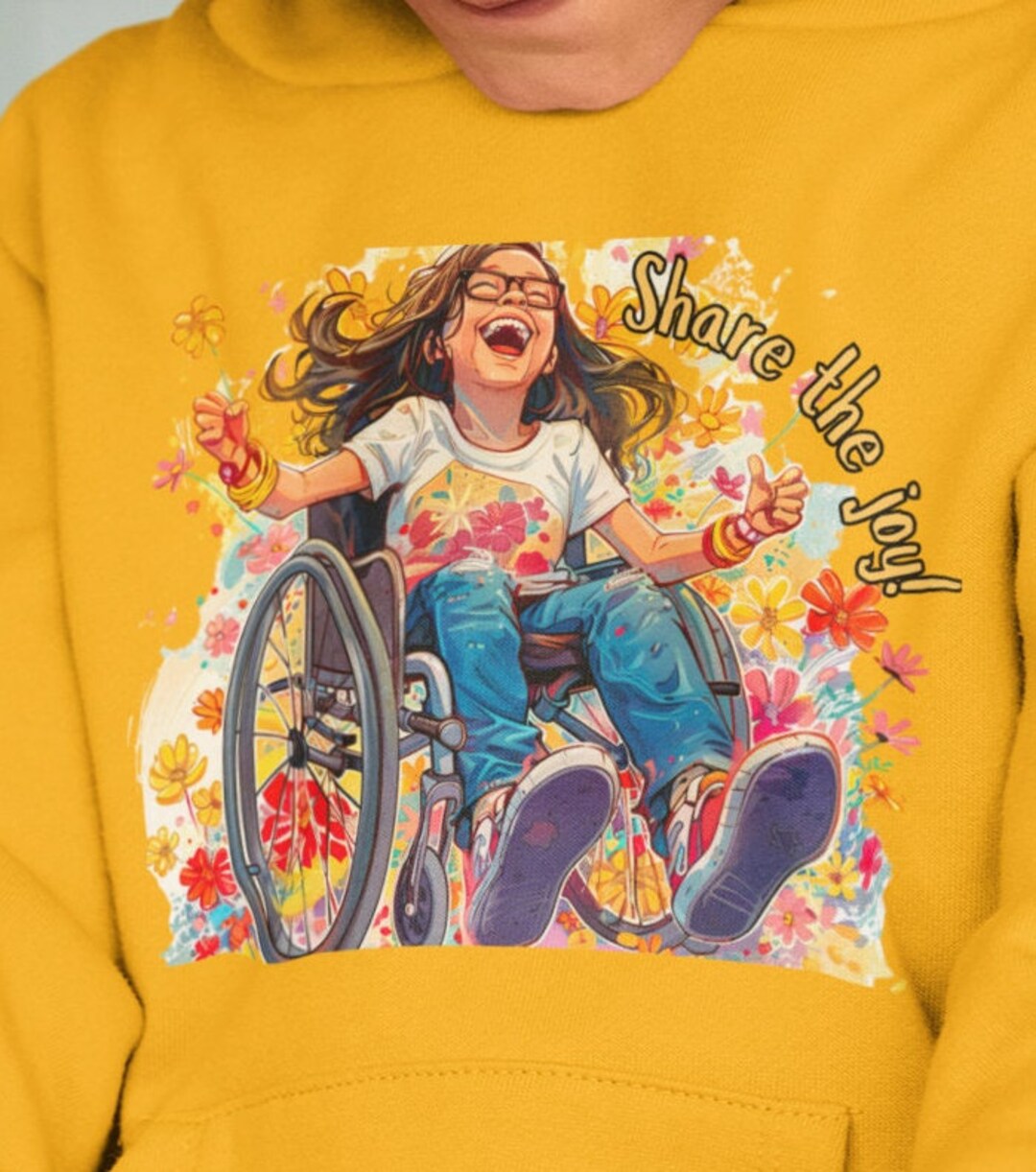 Teen Girl Hoodie Wheelchair Inclusion Hoodie Disability Inclusion ...