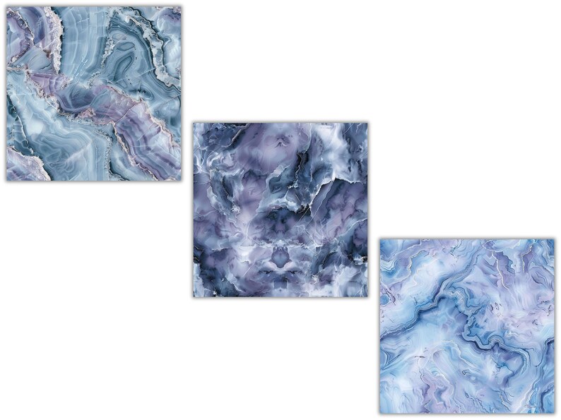Elegant Marble Textures Digital Paper Pack – Seamless Purple Blue Gray ...