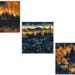 Golden Forest Nights Digital Paper, Seamless Autumn Night Forest, Stars ...