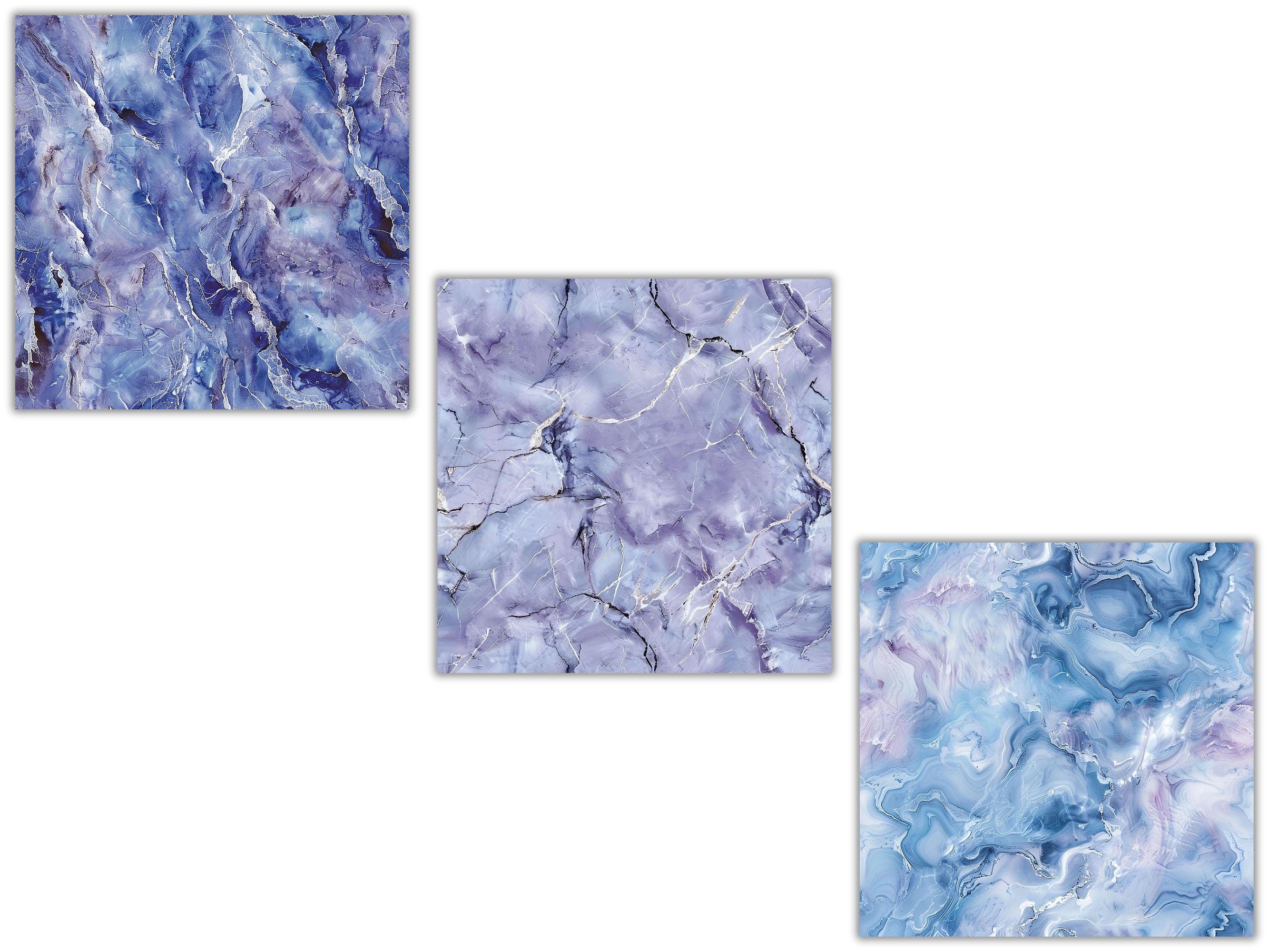 Elegant Marble Textures Digital Paper Pack – Seamless Purple Blue Gray ...