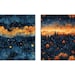 Golden Forest Nights Digital Paper, Seamless Autumn Night Forest, Stars ...