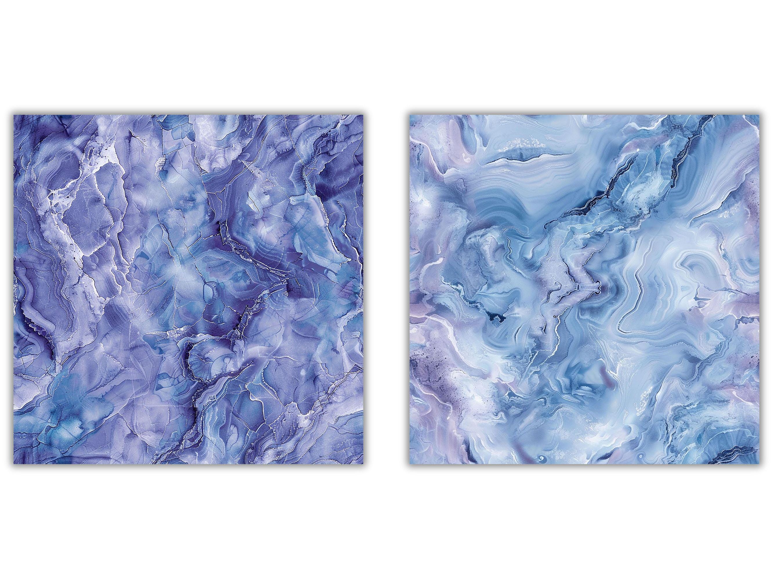 Elegant Marble Textures Digital Paper Pack – Seamless Purple Blue Gray ...