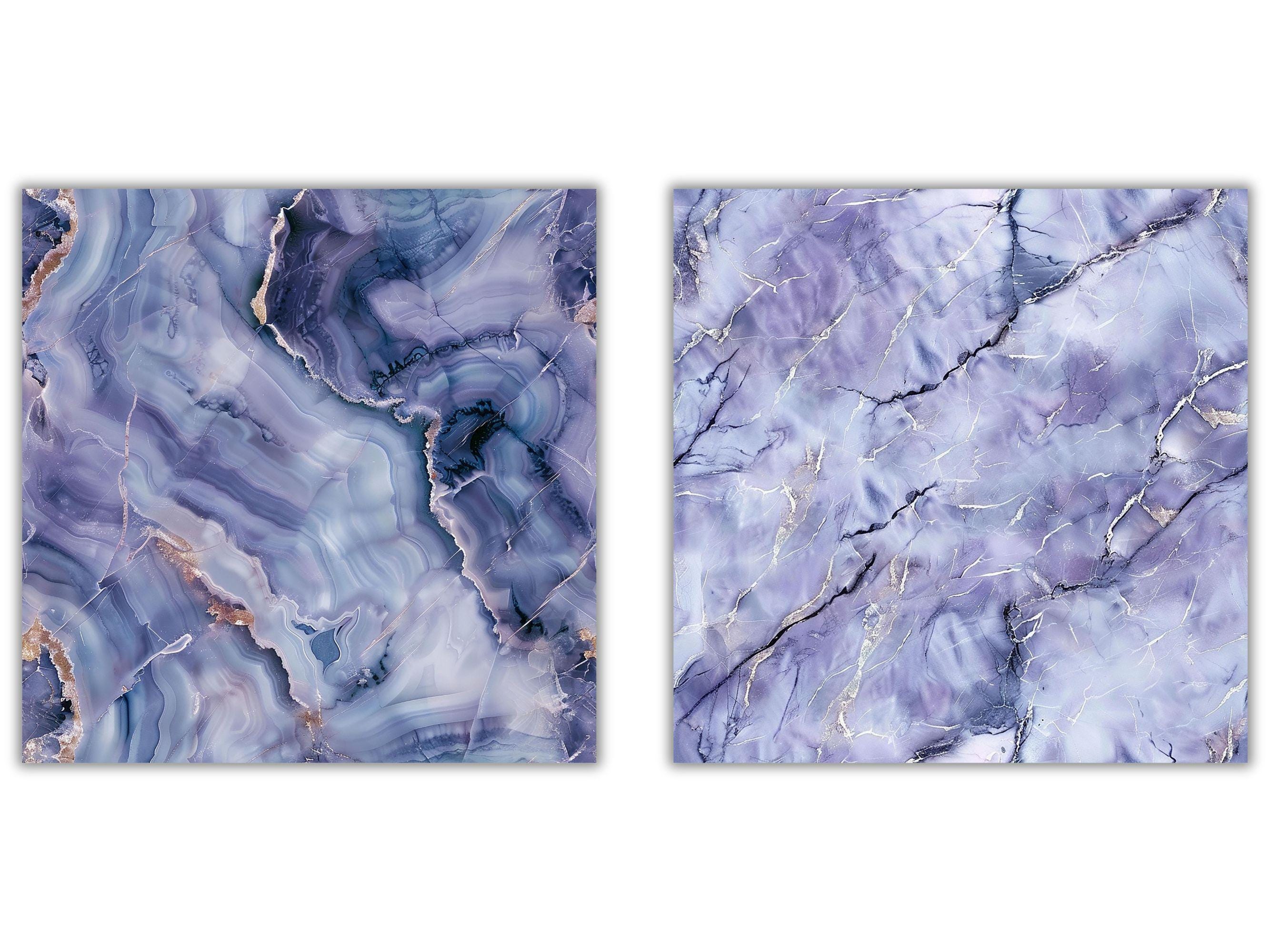 Elegant Marble Textures Digital Paper Pack – Seamless Purple Blue Gray ...