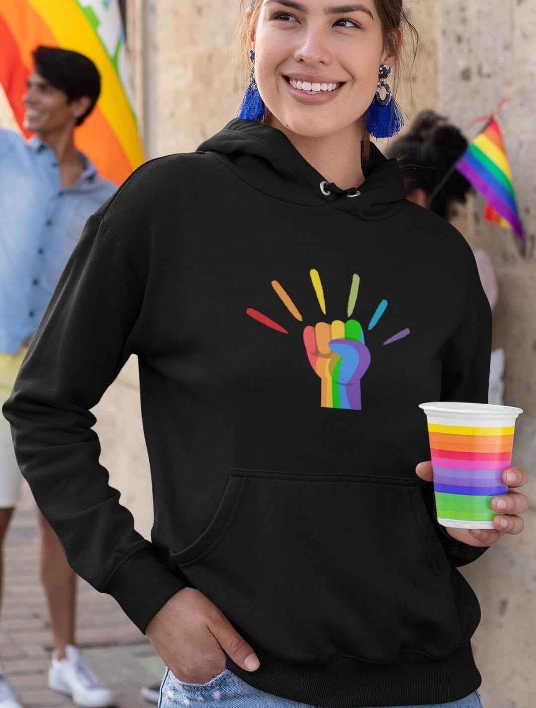 Wear Your Pride Out Loud With This GAY Fist Hoodie, Diversity Hoodies, Gender Inclusive Hoodies ...
