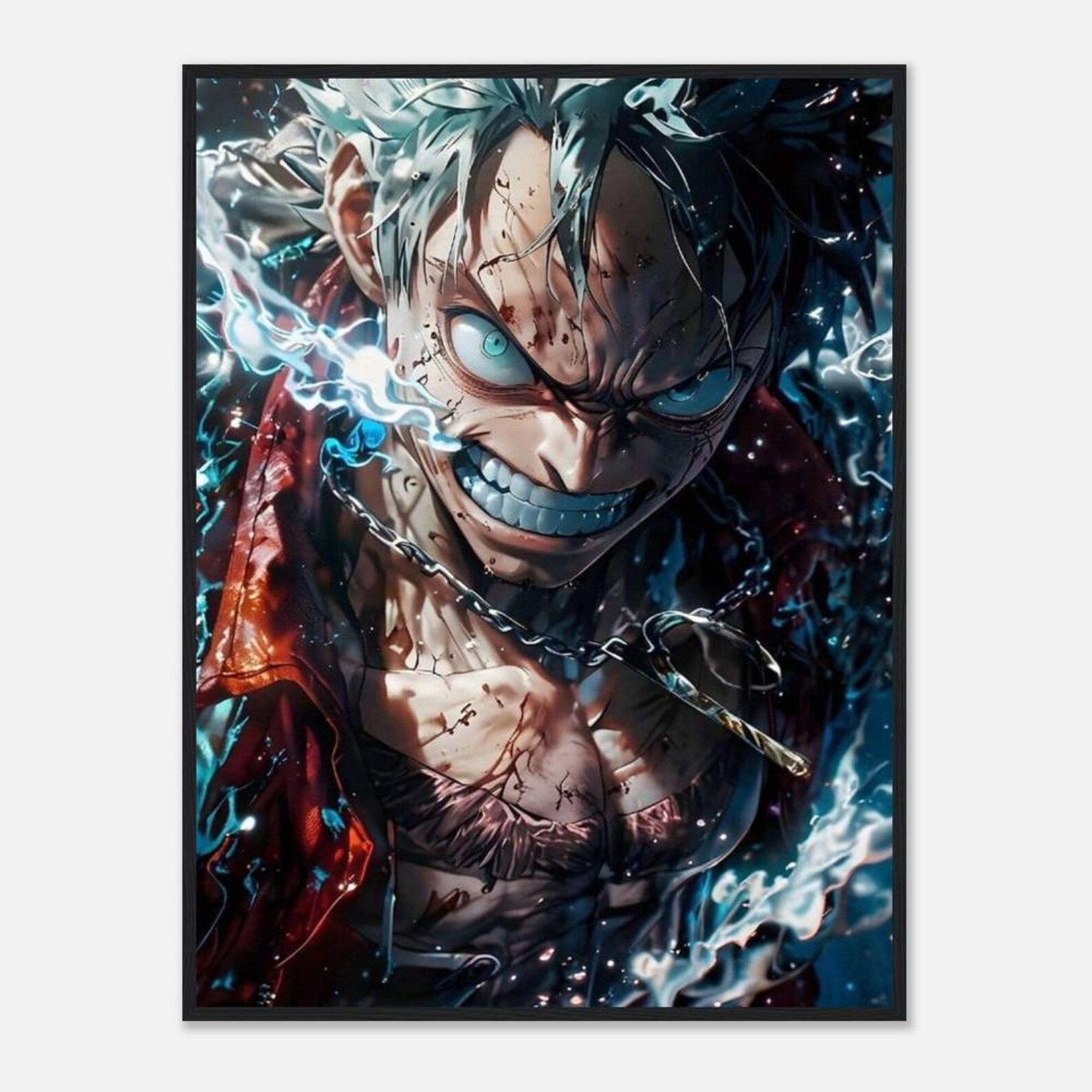 Luffy, Anime Themed Premium Matte Paper Wooden Framed Poster - Etsy