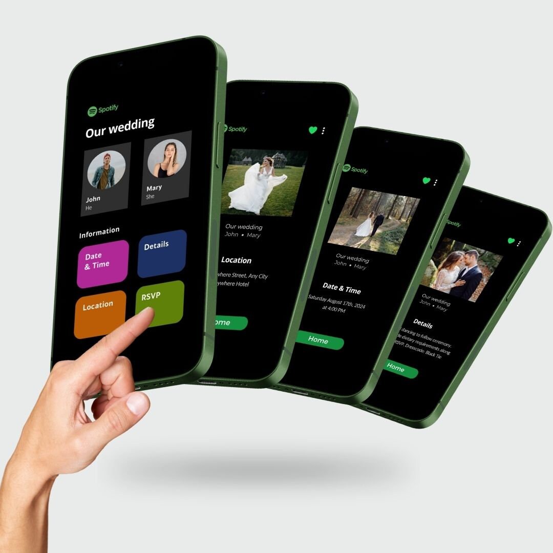 Editable Spotify Player Wedding Template, Spotify Template, Wedding ...