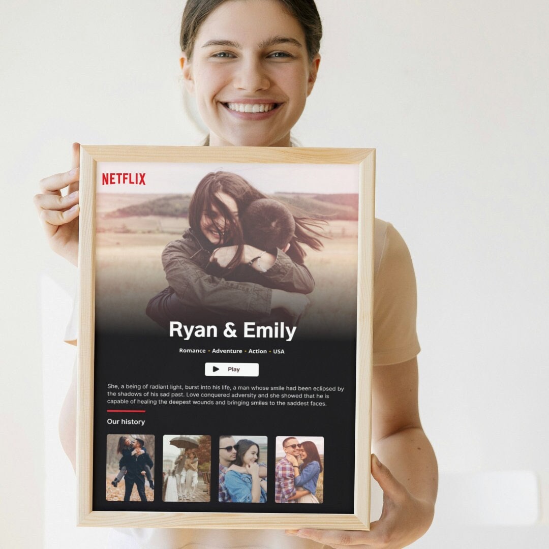 Personalized Netflix Poster, Personalized Movie Poster Print, Custom ...