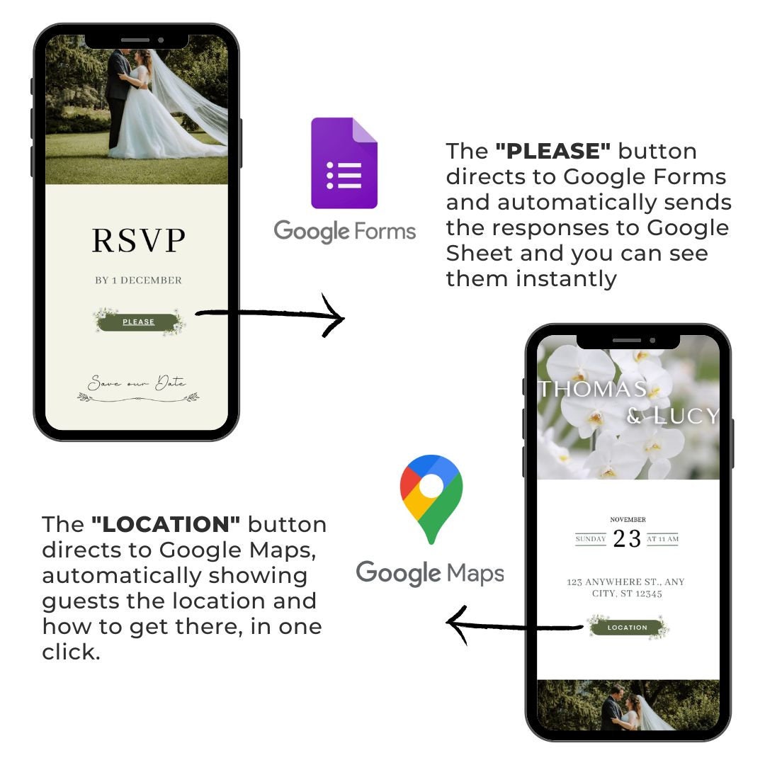 Custom Online RSVP With QR Code & RSVP Tracker, Wedding Website ...