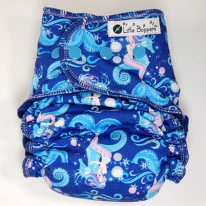 Custom Cloth Diaper or Cover - Mermaid Princess Poly Lycra - You Pick ...