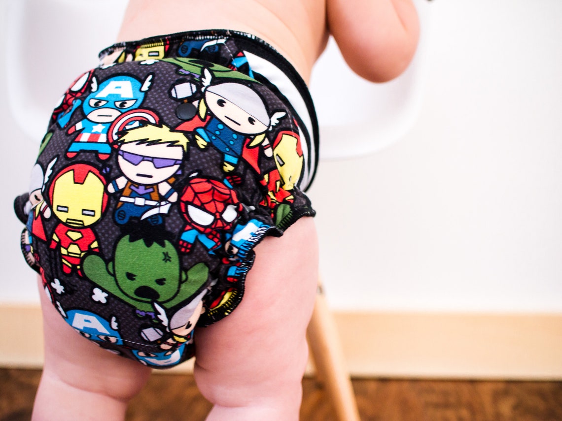 Custom Cloth Diaper or Cover Combo Print Black and White | Etsy