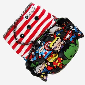 Custom Cloth Diaper or Cover - Combo Print Superheroes Woven Cotton ...