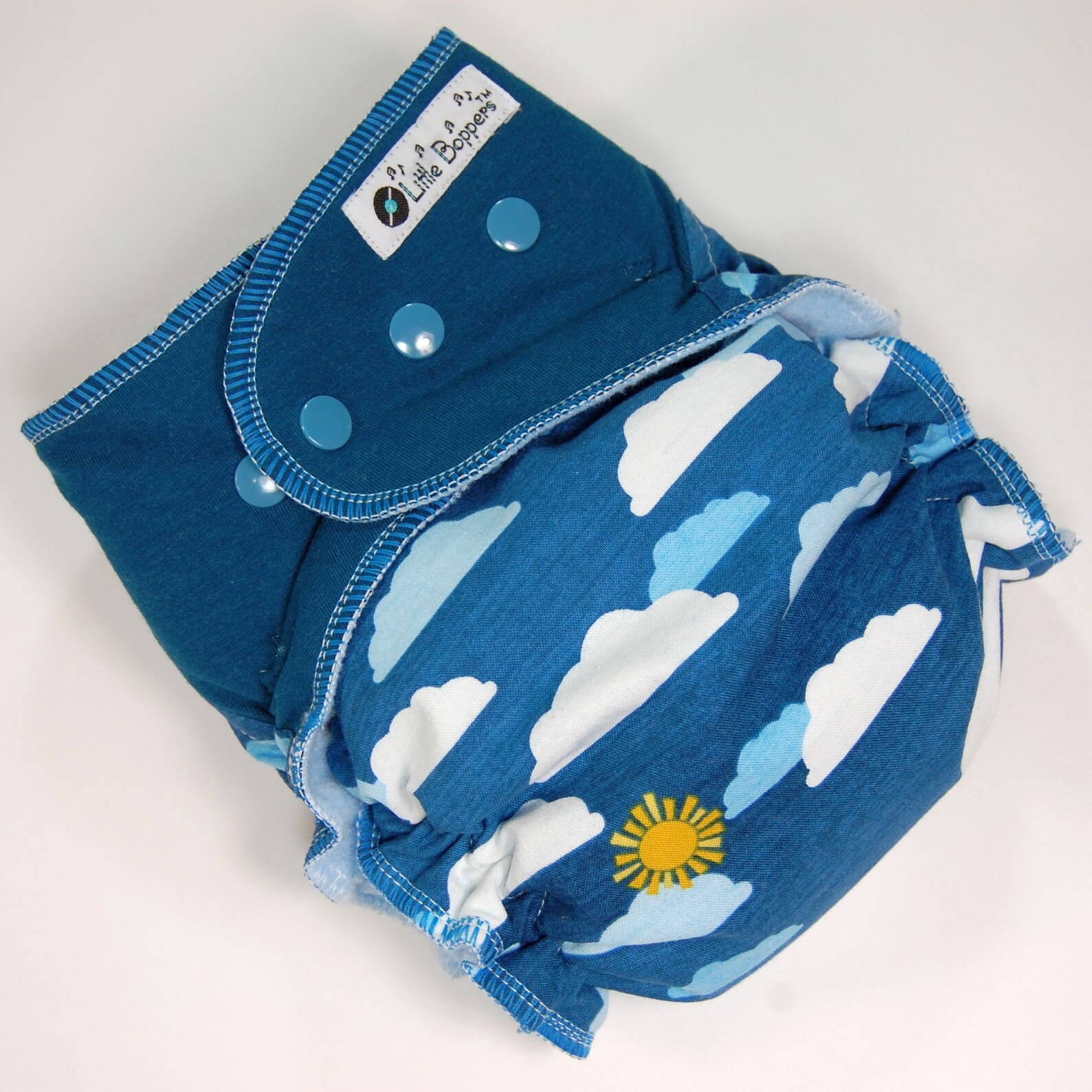 Custom Cloth Diaper or Cover Partly Cloudy Woven with Dark | Etsy