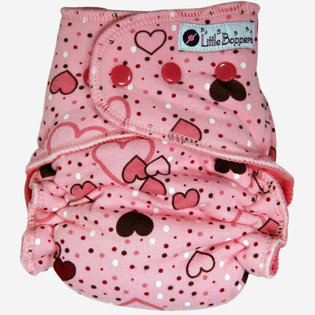 Cloth Diaper or Cover Made to Order Falling Hearts you Pick Size and ...