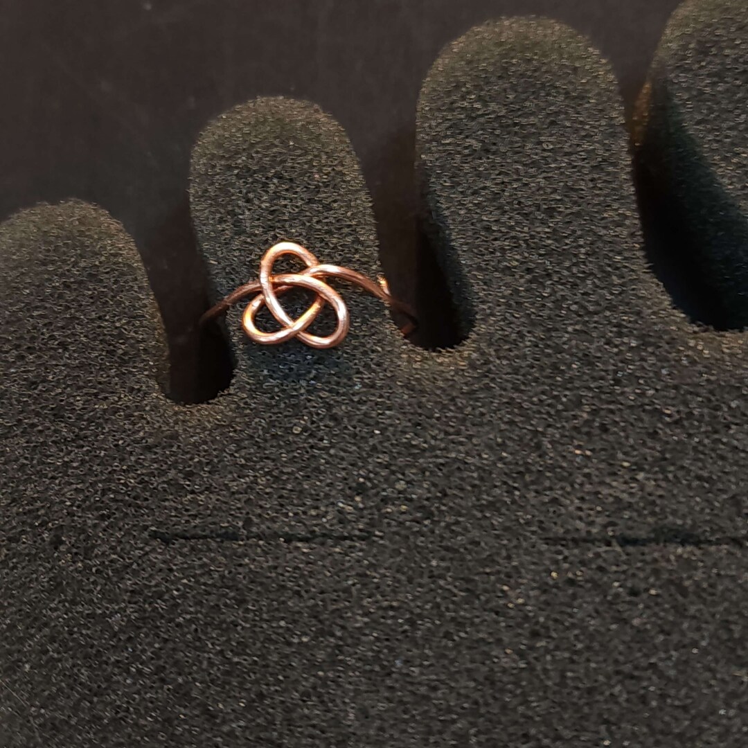 Triquetra Witch Adjustable Copper Toe Ring or Midi Ring, Handmade ...