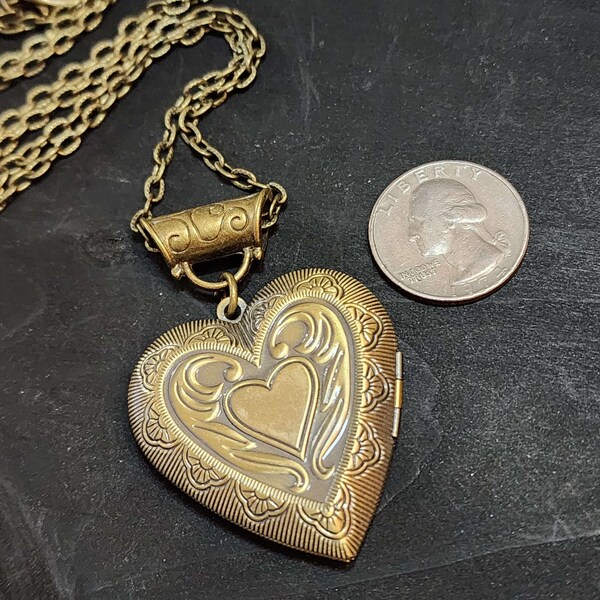 Long Locket Necklace - Etsy