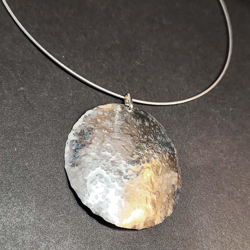 Large Silver Pendant - Etsy