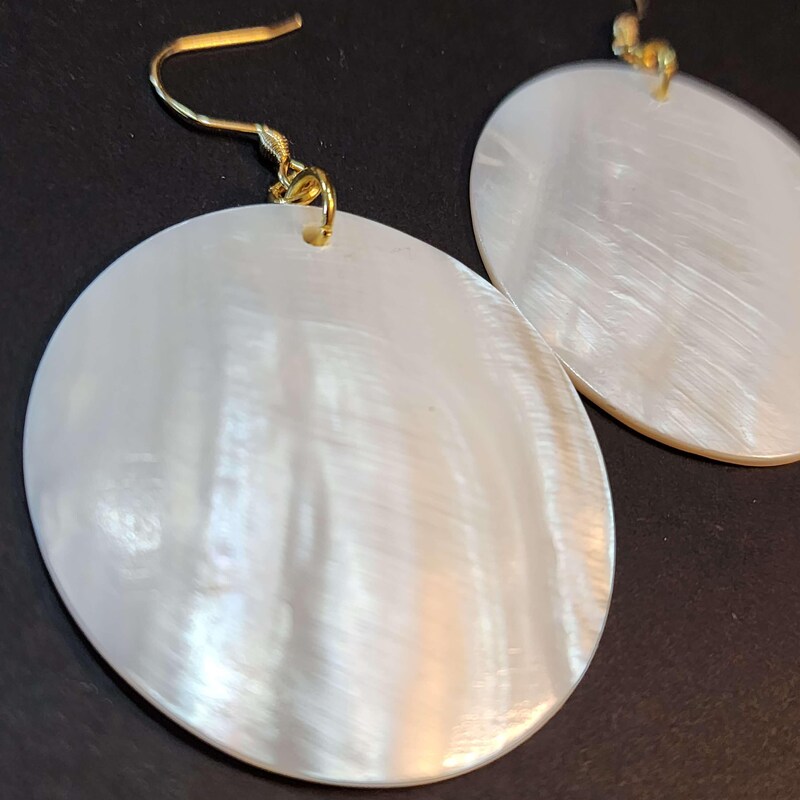 White Shell Earrings - Etsy