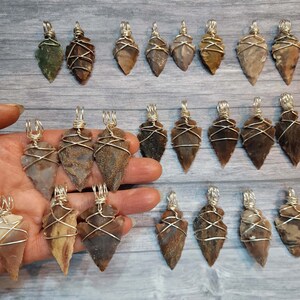 Small Arrow Head Necklace Silver, Minimalist Protection Amulet, Stone ...