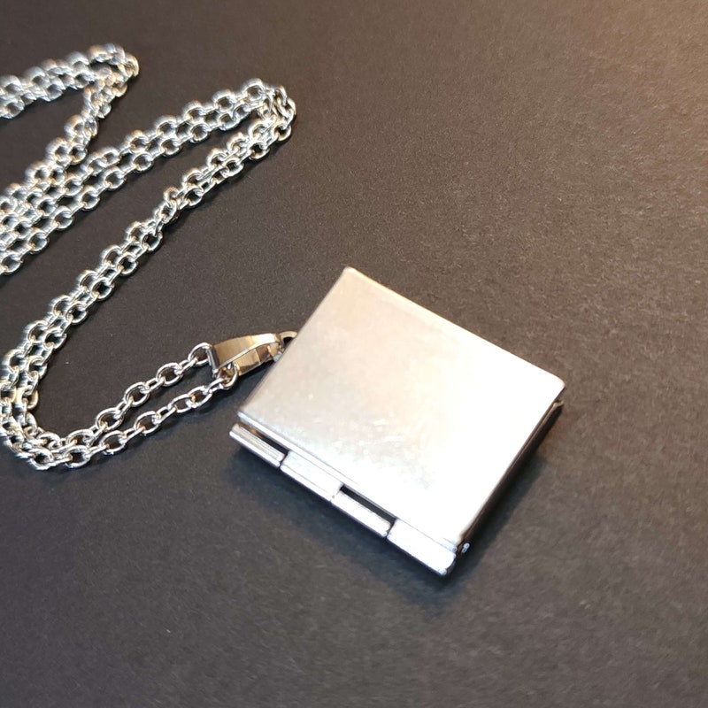Silver Book Locket - Etsy