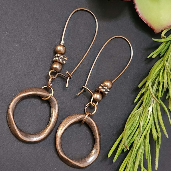 Copper Earrings - Etsy
