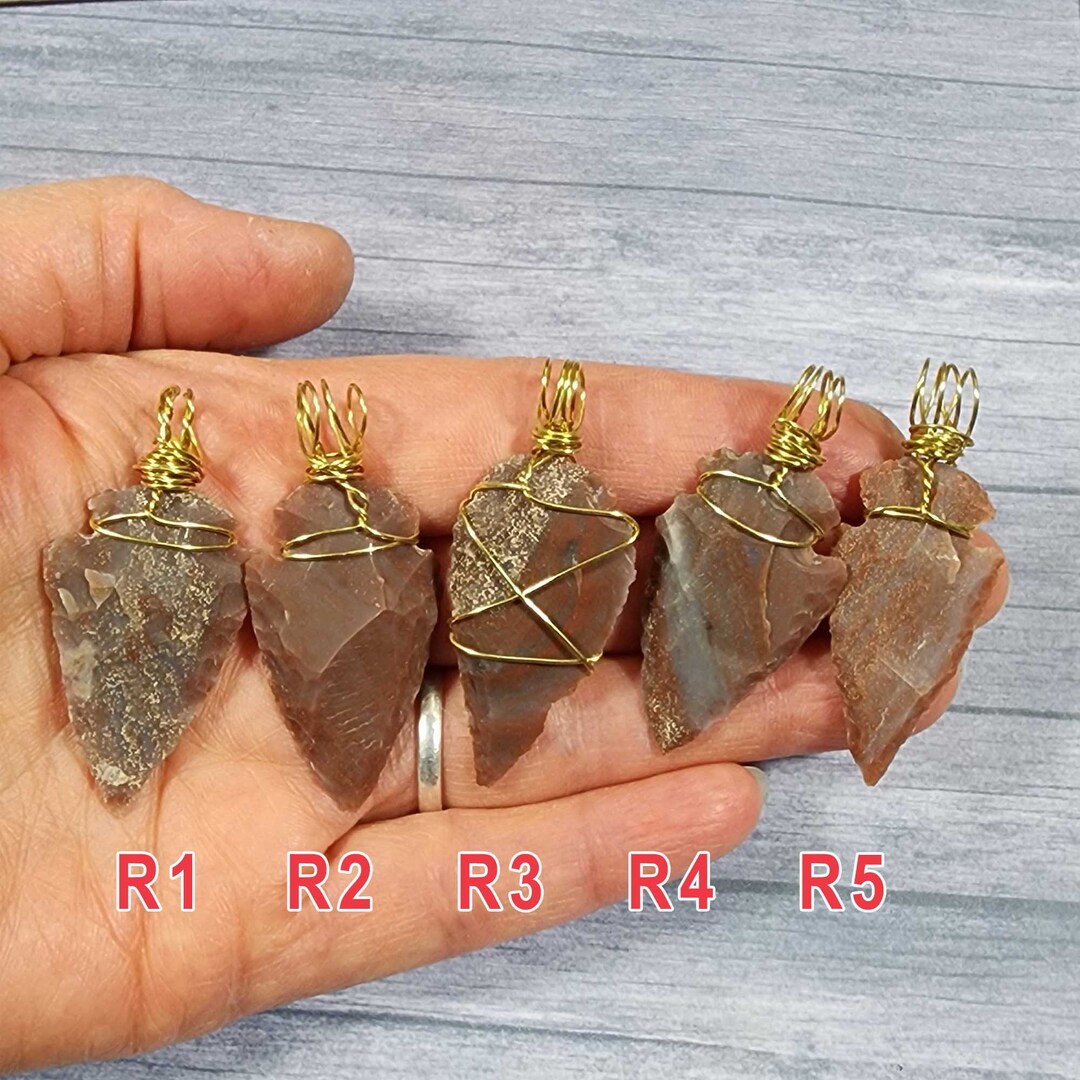 Small Arrow Head Necklace Gold, Minimalist Protection Amulet, Stone ...