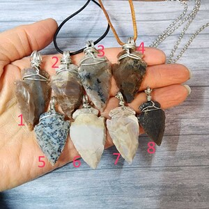 Small Arrow Head Necklace Silver, Minimalist Protection Amulet, Stone ...