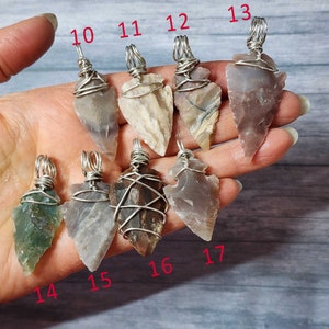 Small Arrow Head Necklace Silver, Minimalist Protection Amulet, Stone ...