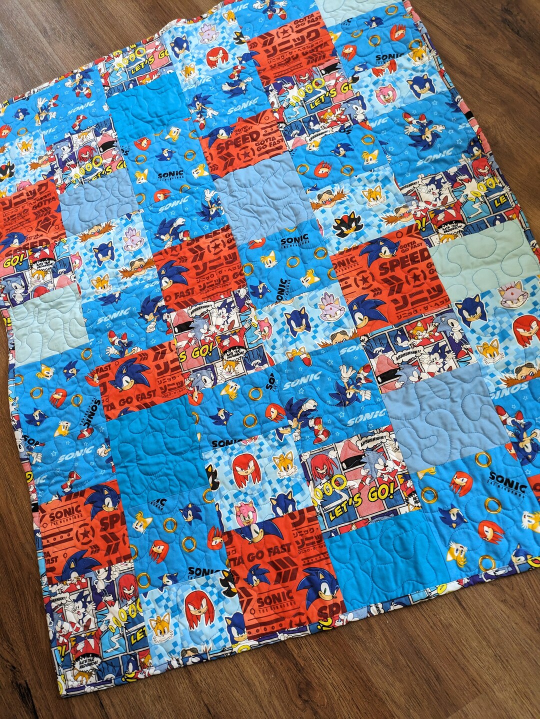 Sonic the Hedgehog Quilt, Throw, Softie - Etsy