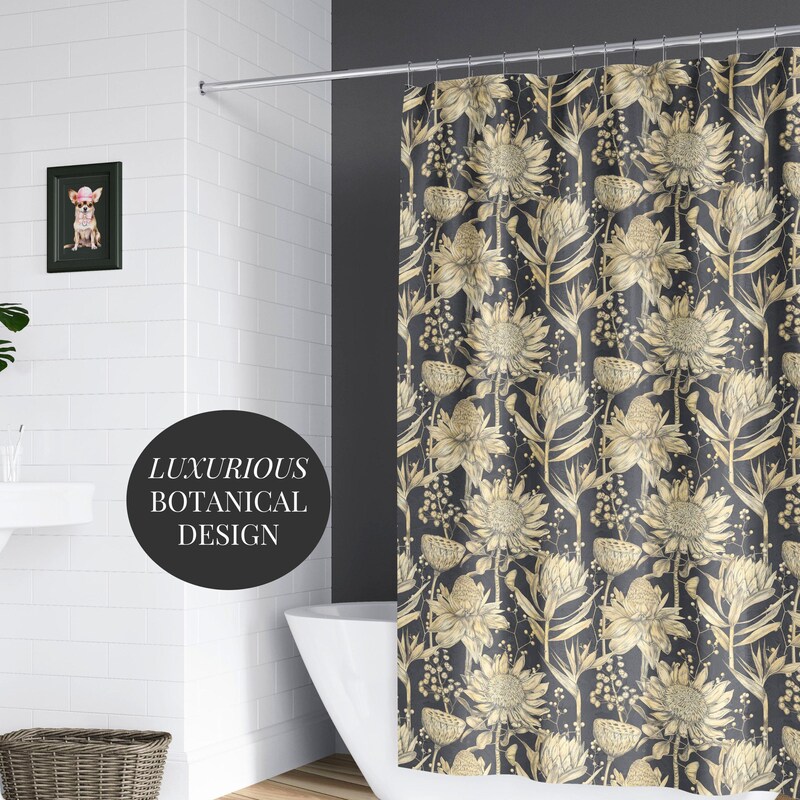 Gold Shower Curtain - Etsy