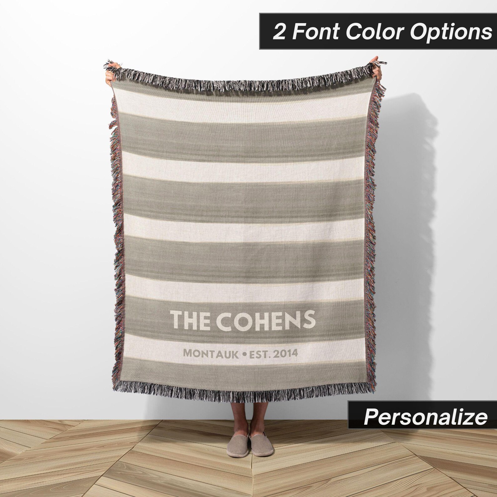 Customizable Blanket Woven Custom Blanket With Name Grandma Blanket ...