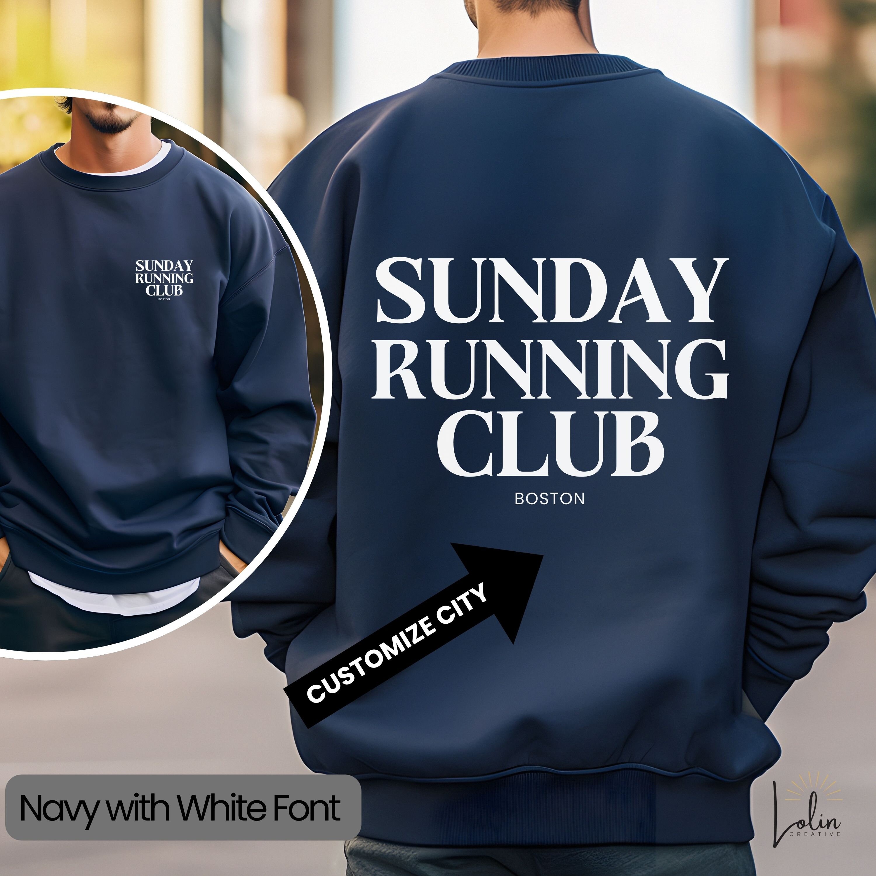 Custom Sunday Running Club Hoodie Personalized Gift for Runner Fathers ...