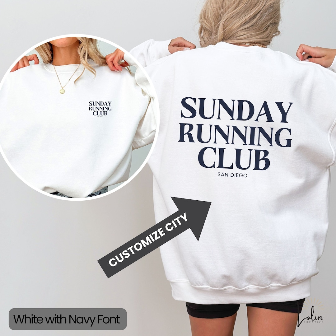Custom Sunday Running Club Hoodie Personalized Gift for Runner Fathers ...