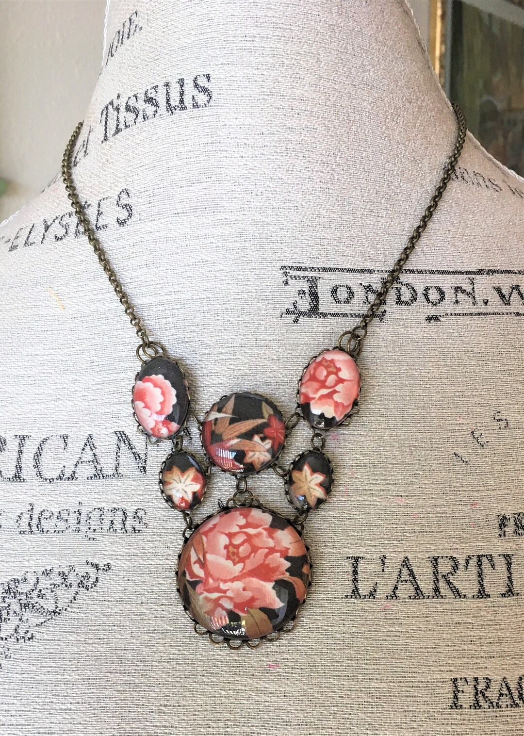 Colorful Art Necklace, Boho Funky, Chunky One of a Kind Statement Piece ...