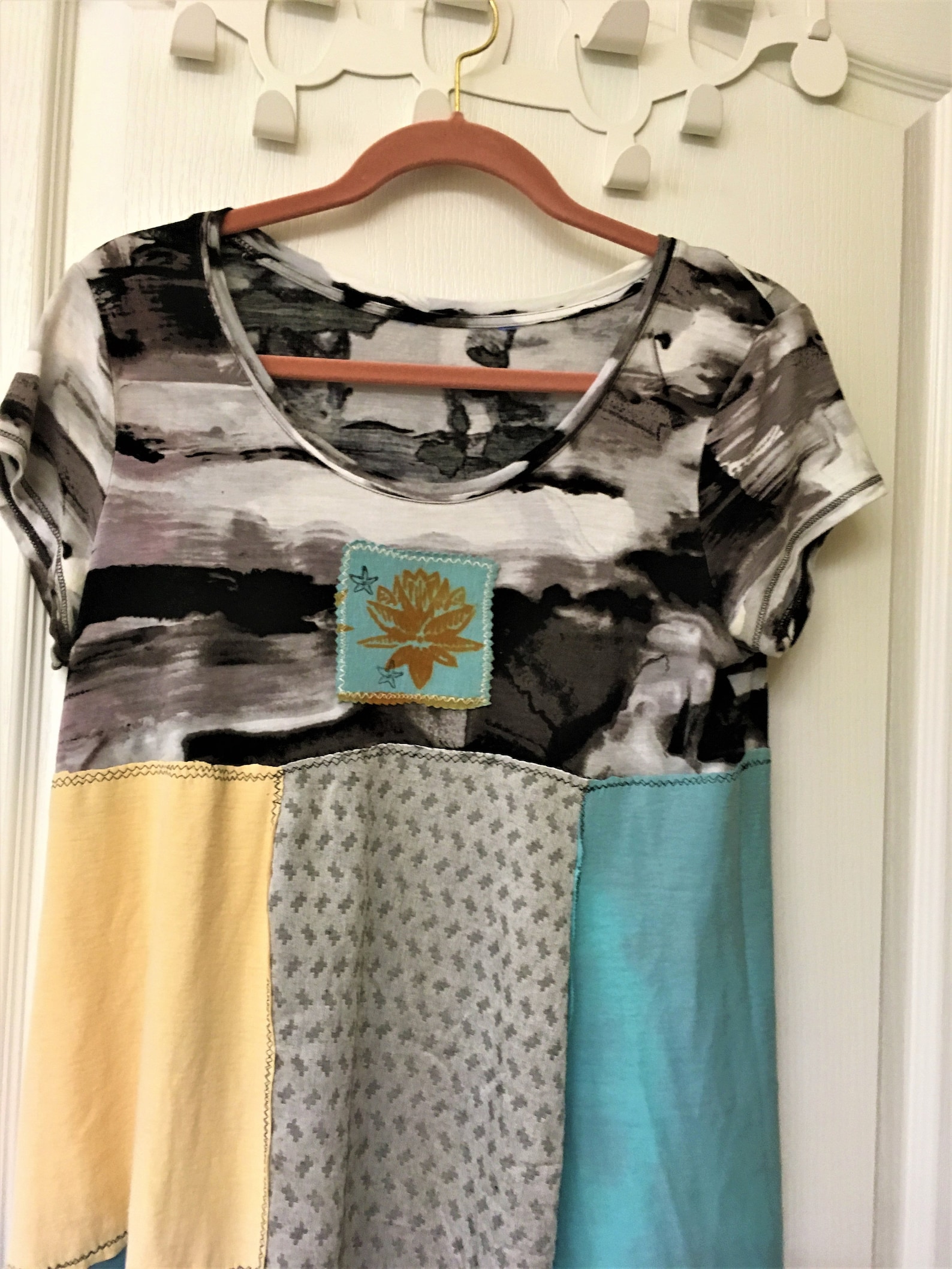 Upcycled Clothing, Funky Womens Dress, Festival, Lagenlook, Loose ...