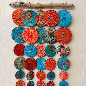 Chimeless Wind Chime, Upcycled Fabric Festival and Boho Style Wall ...