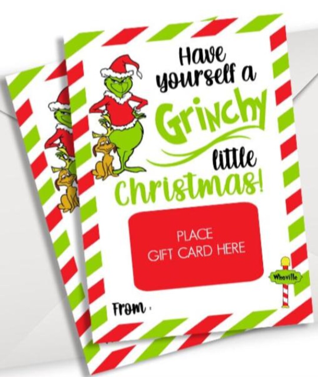 Personalised Grinch Card, Gifts, Christmas, Gift Card, Stocking Fillers ...