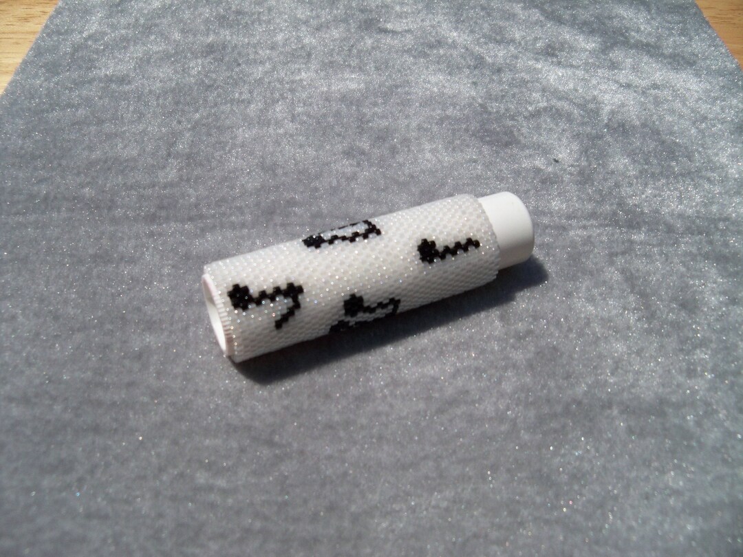 Musical Notes Lip Balm Cover Bead Pattern, Delica Bead Pattern, Musical ...