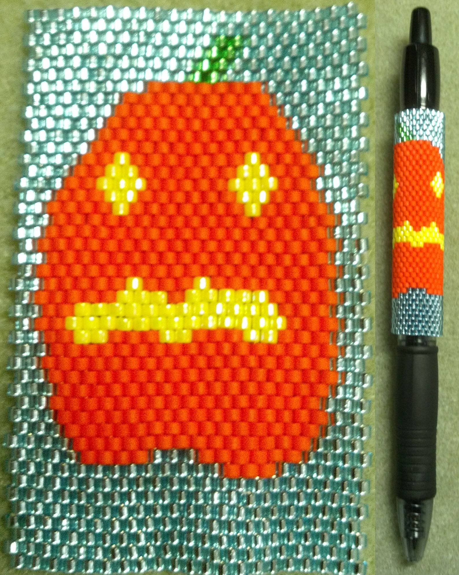 Terrified Jackolantern Pen Wrap - Etsy