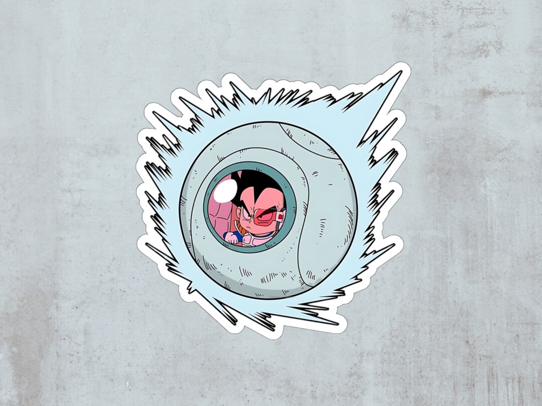 Vegeta Saiyan Pod Sticker Dragon Ball Z Anime Vinyl Decal Retro DBZ Fan ...