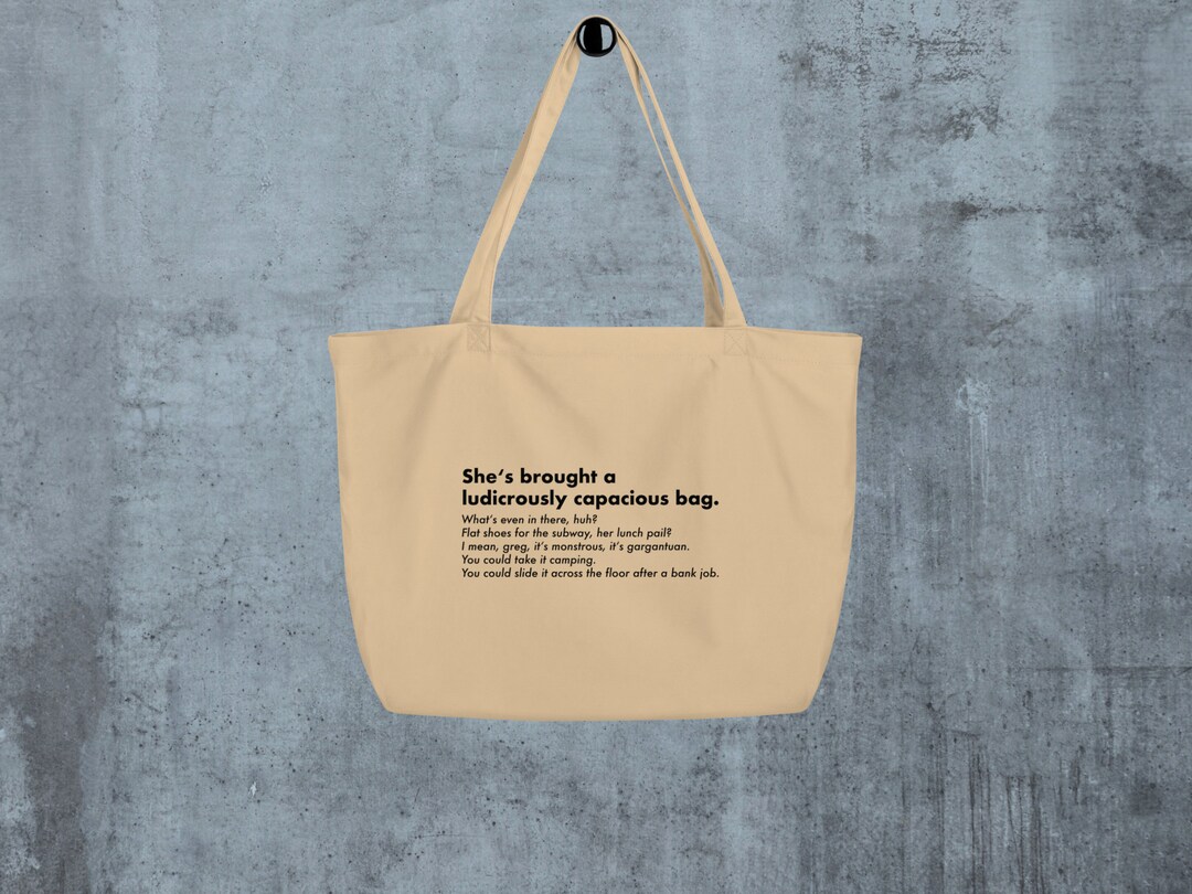 Ludicrously Capacious Large Organic Tote Bag Succession Inspired ...