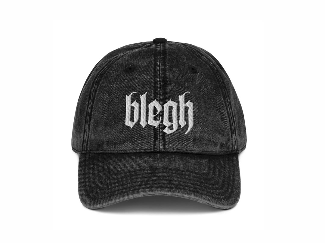 Vintage Blegh Embroidered Cap for Metalcore Fans Distinctive Metalhead ...