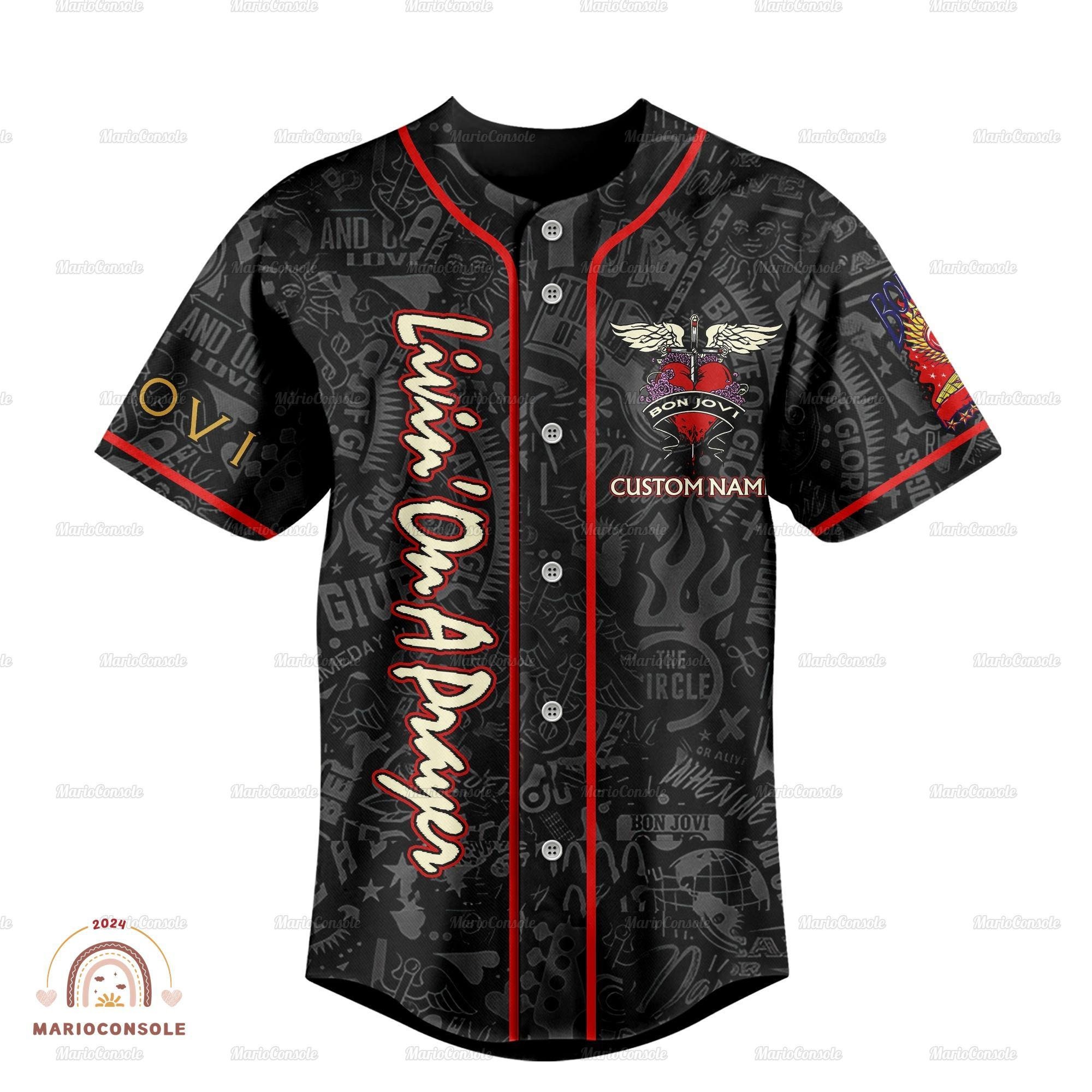 Bon Jovi Jersey Shirt, Bon Jovi Baseball Jersey, Bon Jovi Merch Shirt ...