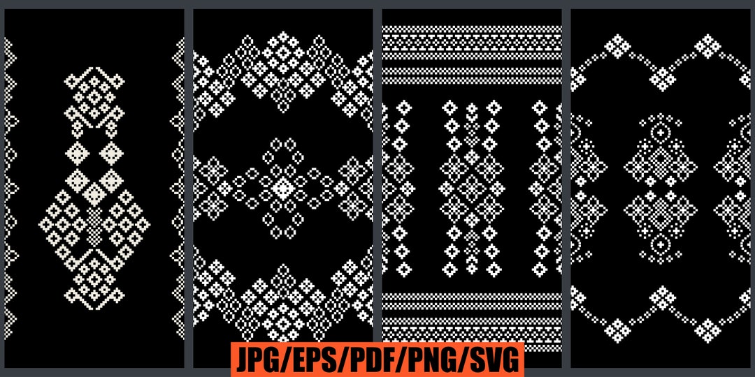 Printable Set Vector Digital Download Motif Ethnic Art Decor Panel Gate ...