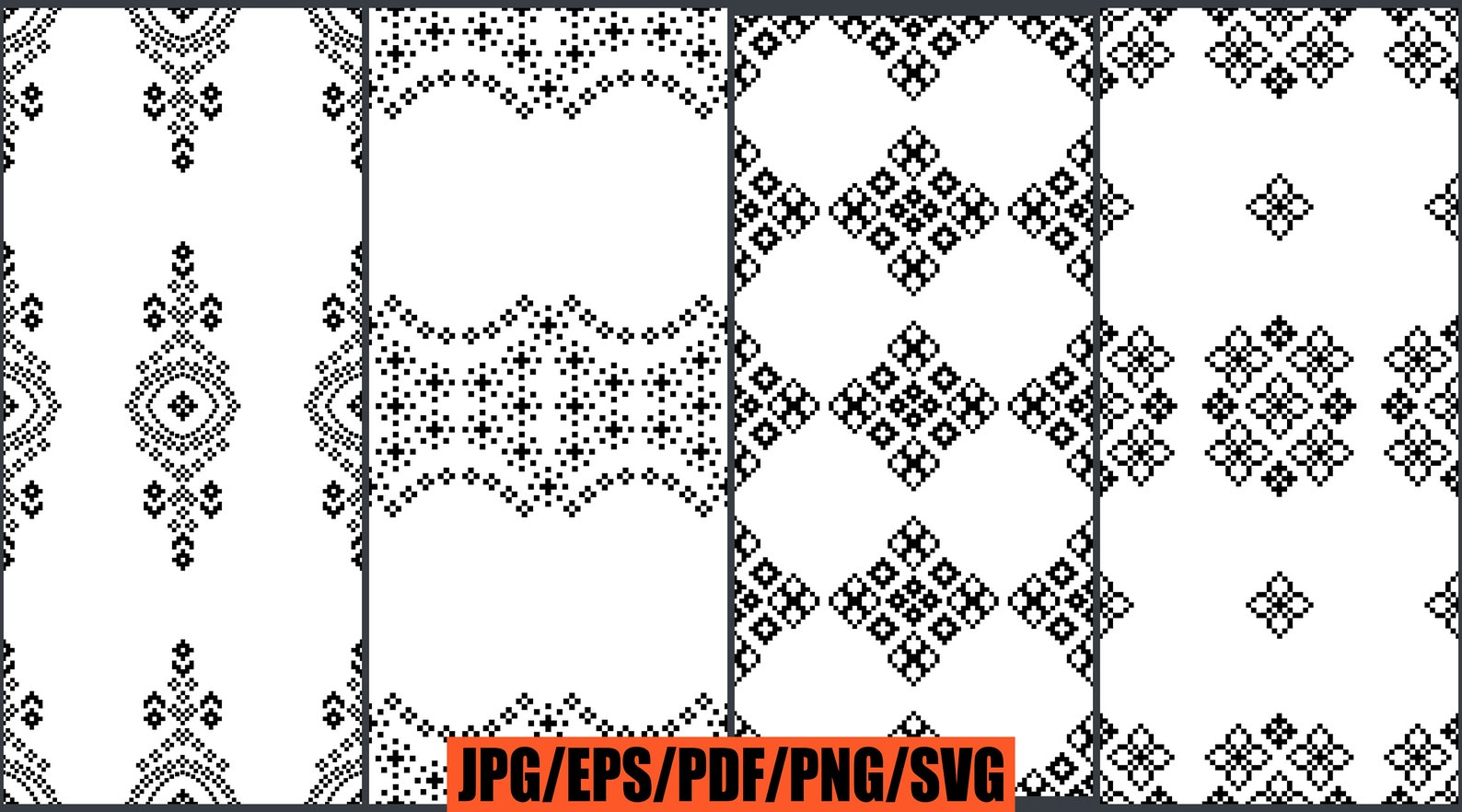 Printable Set Vector Digital Download Motif Ethnic Art Decor Panel Gate ...